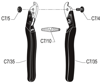 FELCO C7 One-Handed Cable Cutter 7 mm (0.28 in.)